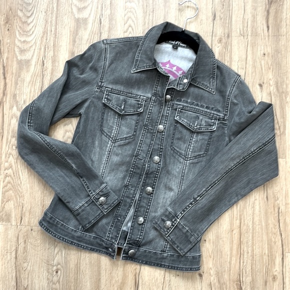 Jackets & Coats | Blessed Cursed Jean Jacket Grey Small Nwot | Poshmark